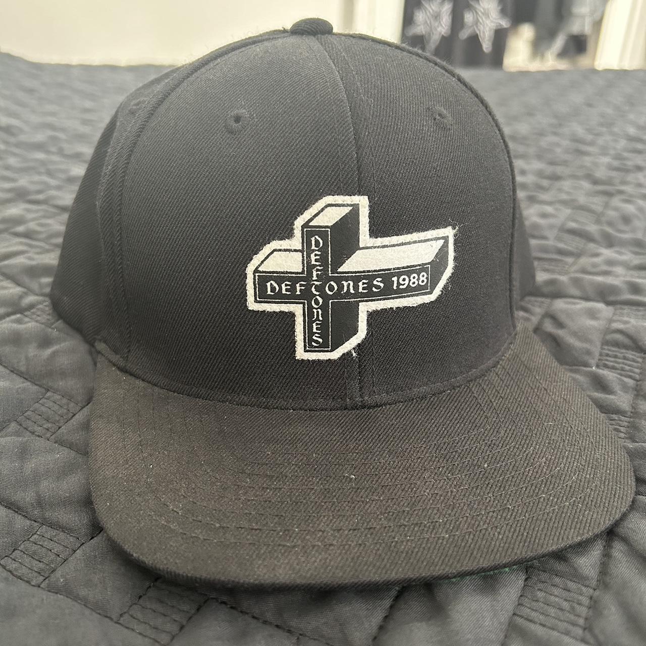 Deftones Black SnapBack Hat “Cross 88” Design Brand:... - Depop
