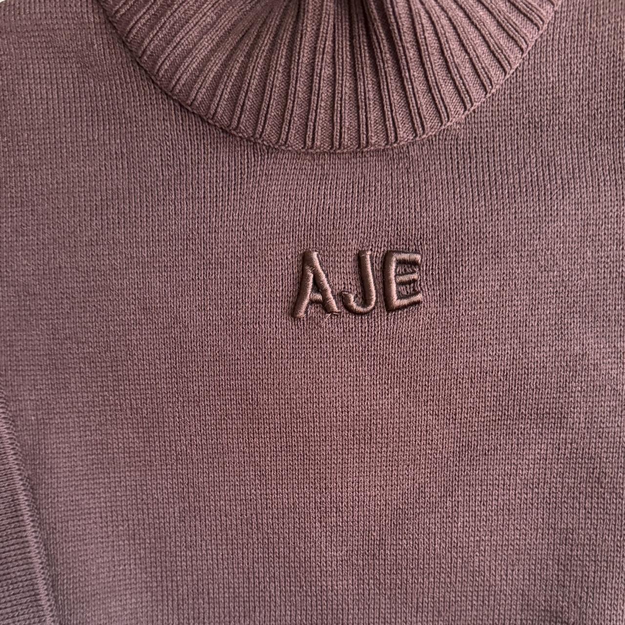 AJE Chocolate Knit Crop Worn once Size 8 Aus... - Depop