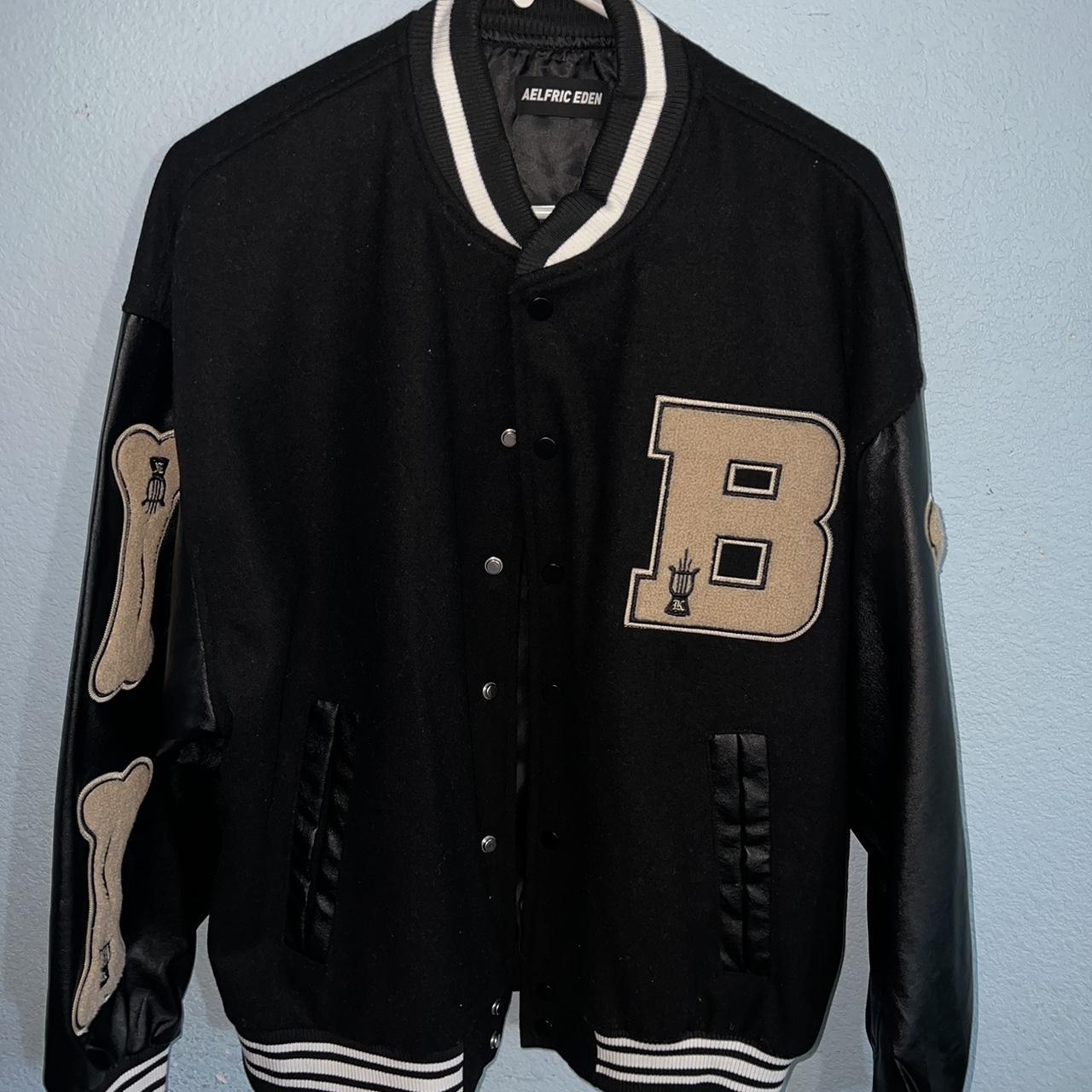 Aelfric Eden Bone Varsity Jacket - Depop