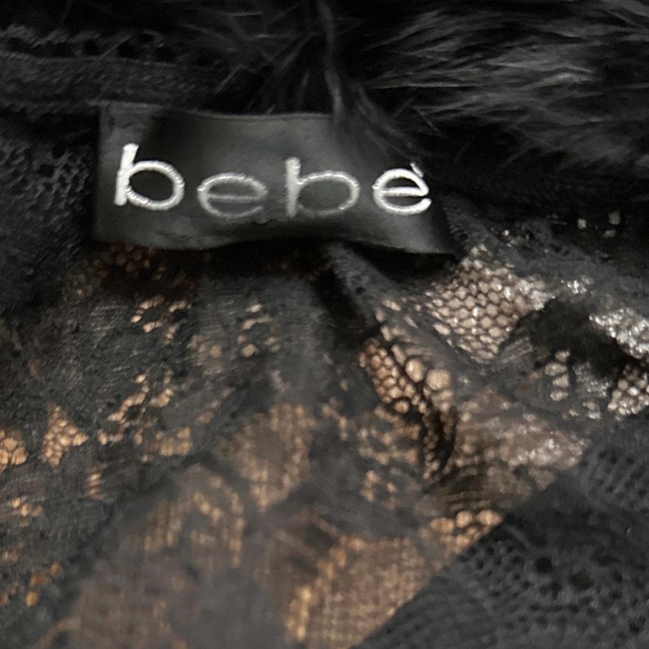 Bebe 90s archive lace fur corset style top Made in... - Depop