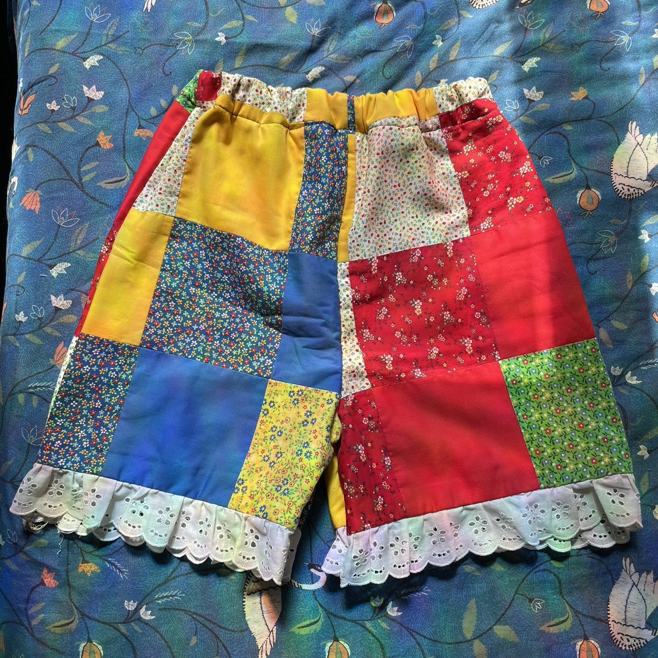 Handmade patchwork bloomer shorts !!! Imperfect,... | Depop