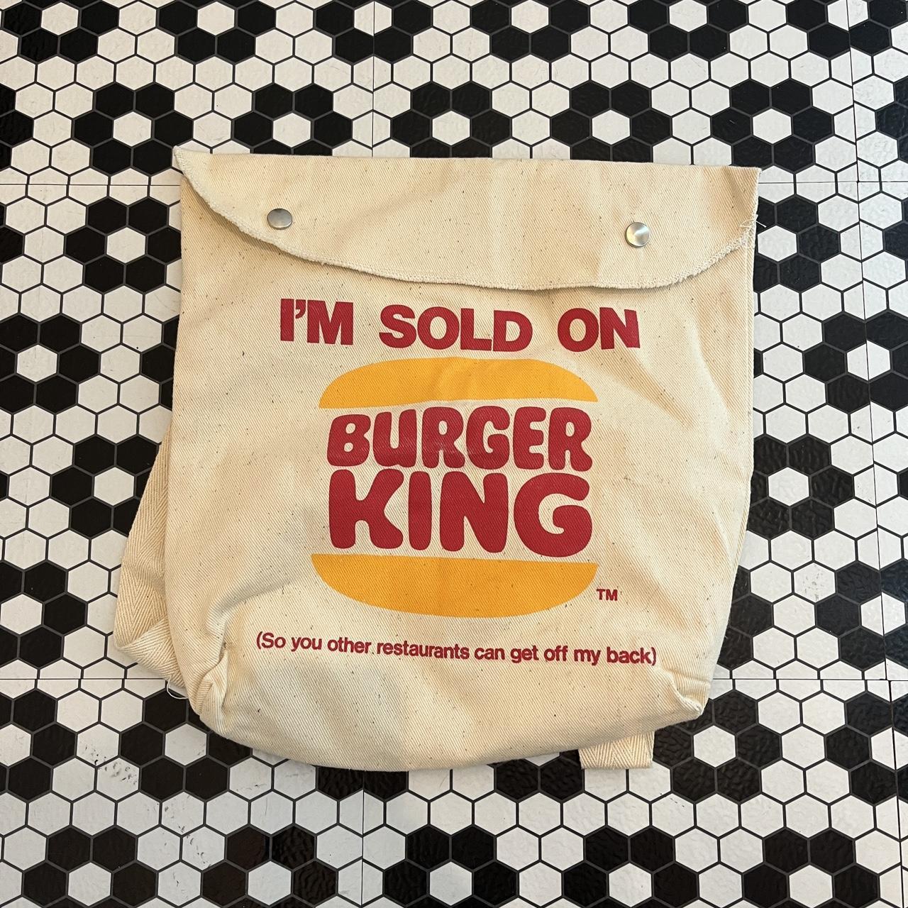 1980’s novelty Burger King cotton backpack! Super... - Depop