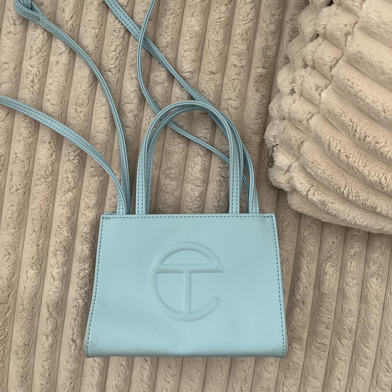 Mini baby blue telfar bag. Dog chewed the straps and... - Depop