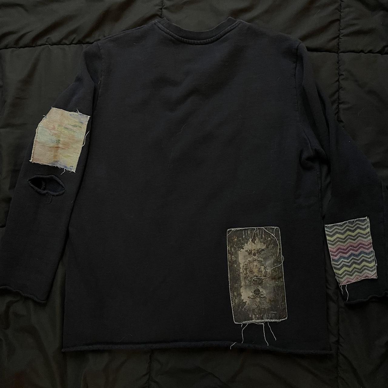 Rare Drop Dead sweater with sewn patches and... | Depop