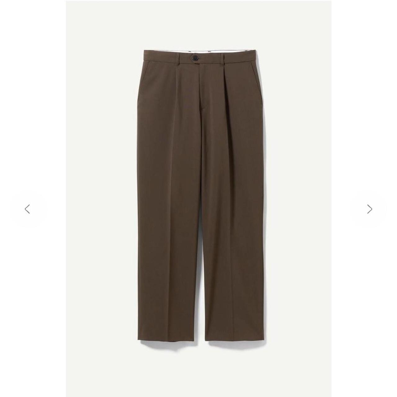 Weekday Conrad wide leg trouser in dark brown. Size... - Depop
