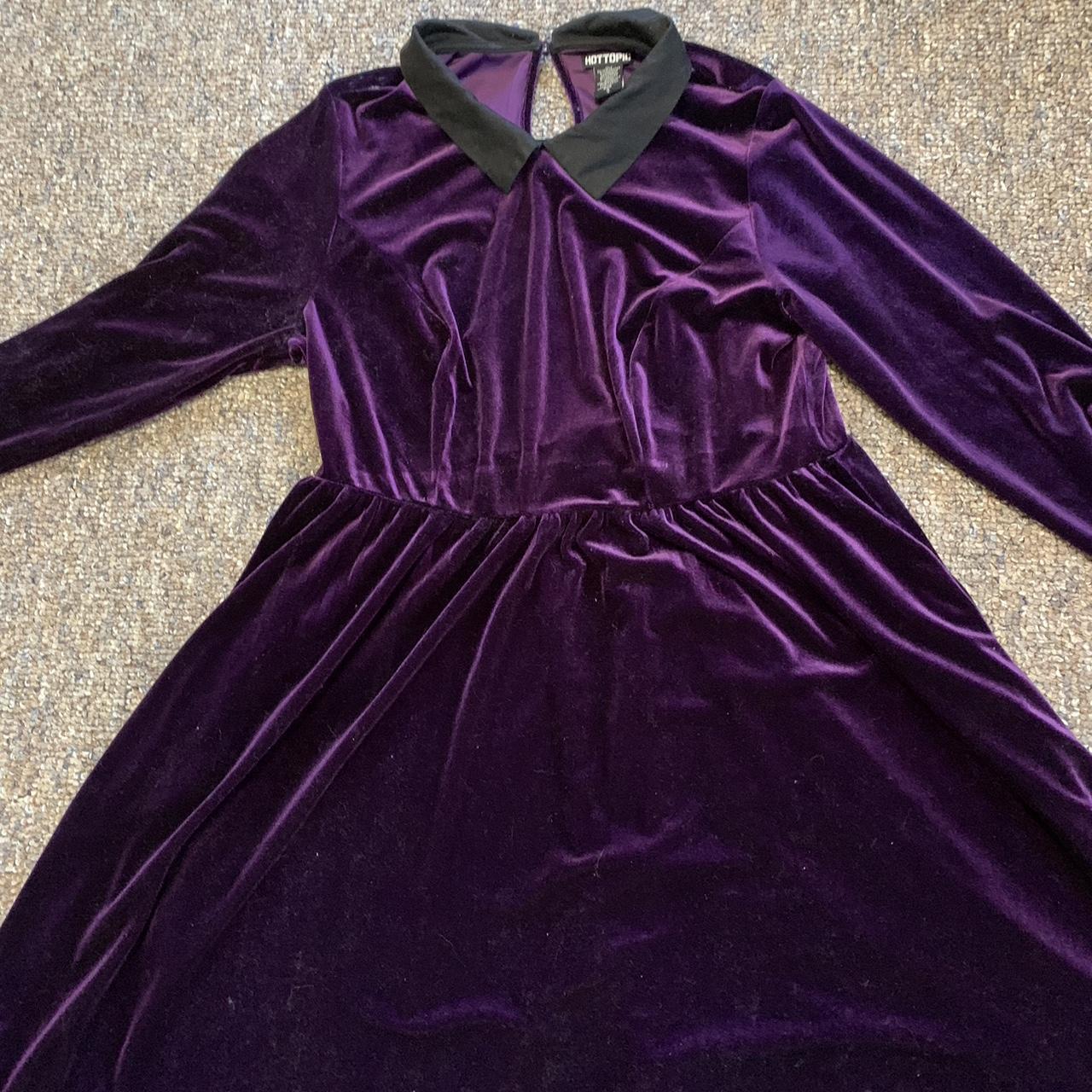 Hot Topic Women's Purple and Black Dress | Depop