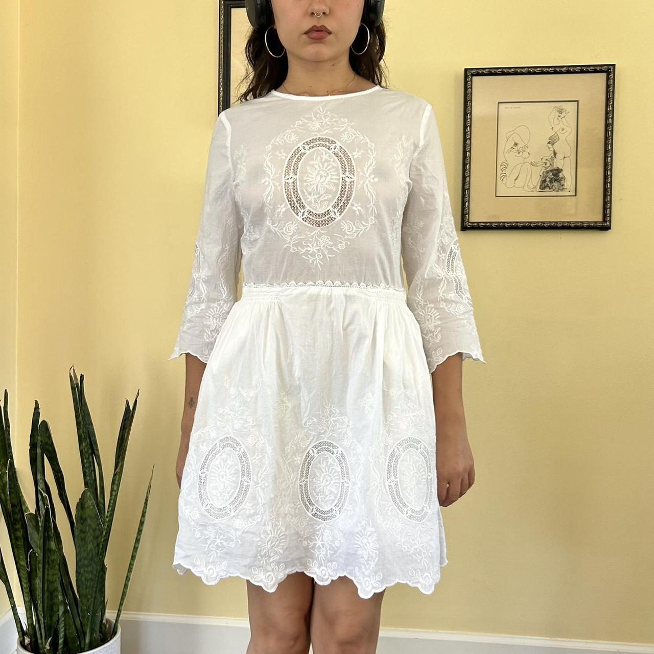 Gorgeous Victorias Secret white baby doll dress with... | Depop