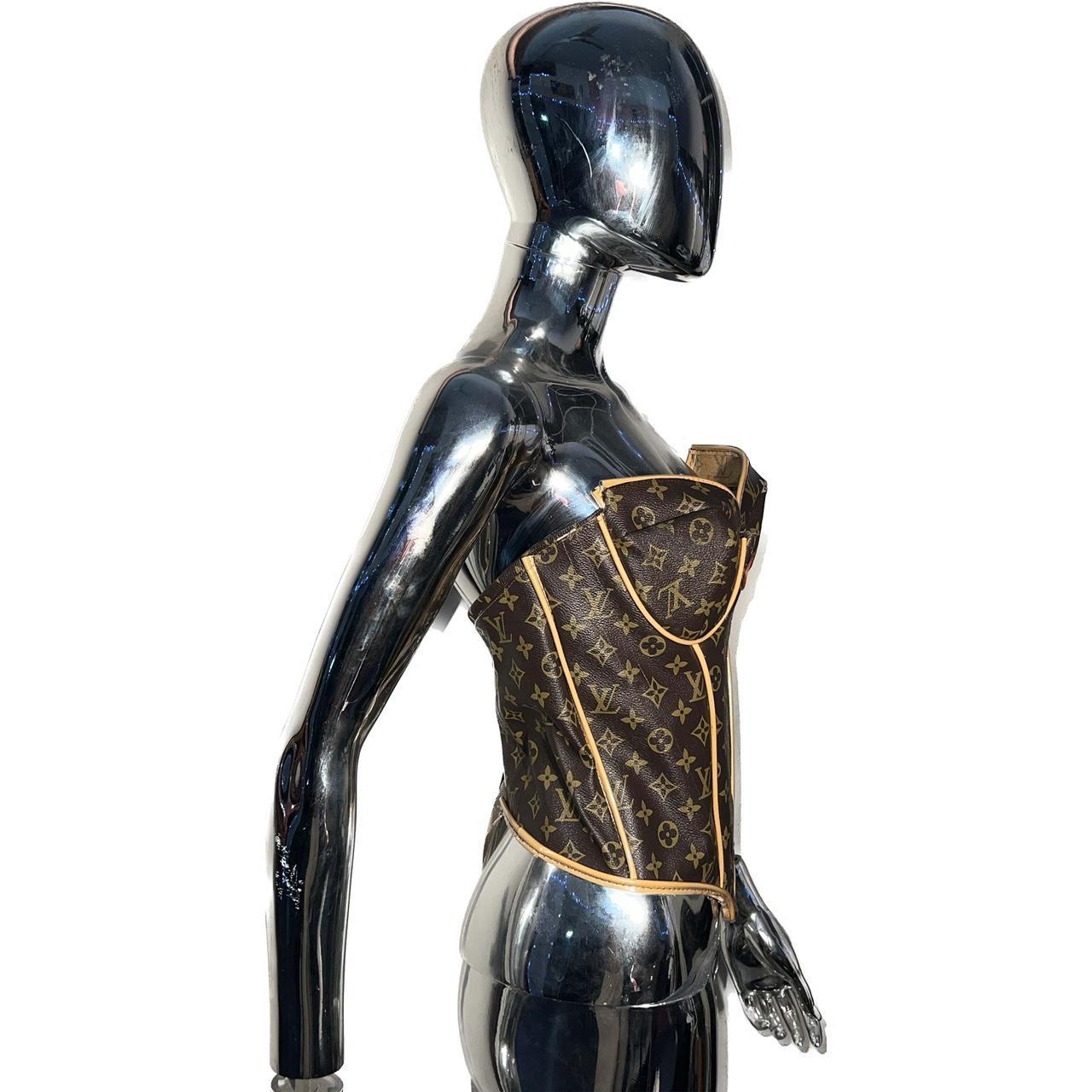 Louis Vuitton Women's Tan and Brown Corset | Depop