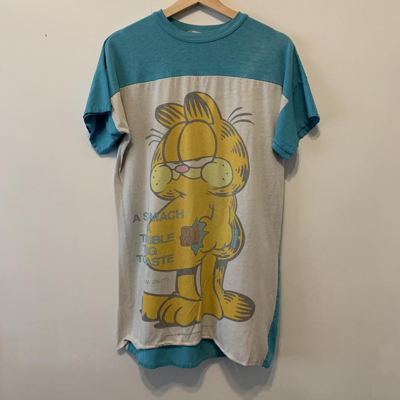Vintage 70s 80s Garfield T-Shirt Pajama Shirt This... - Depop