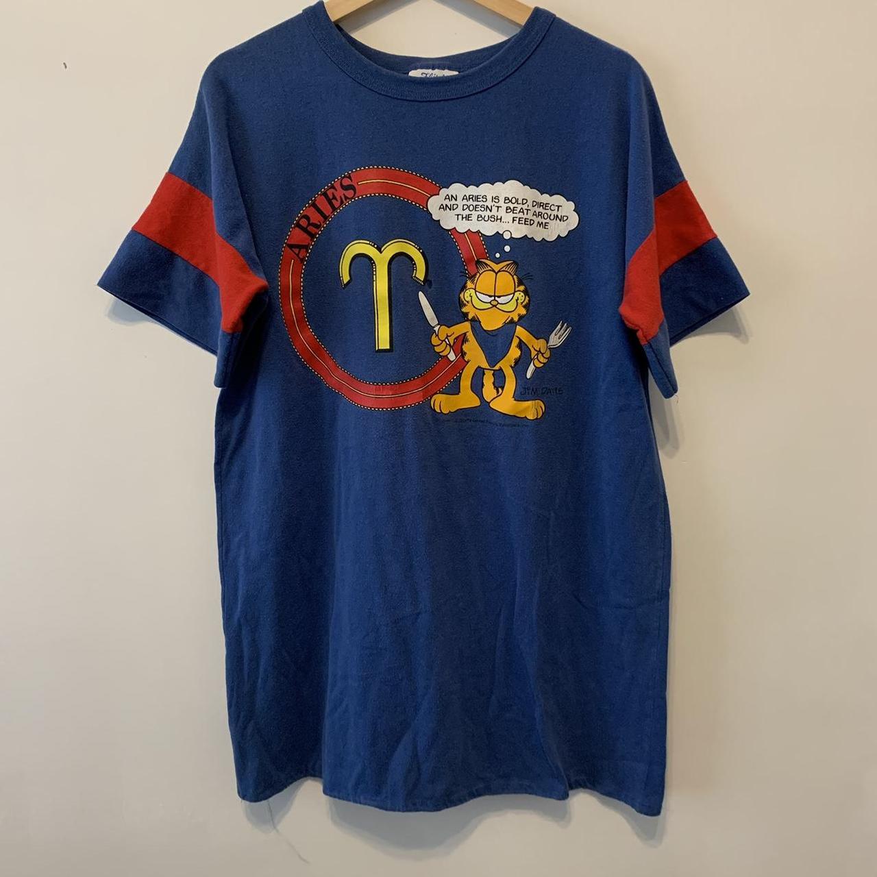 Vintage 70s-80s Garfield Pajama T-Shirt, Aries This... - Depop