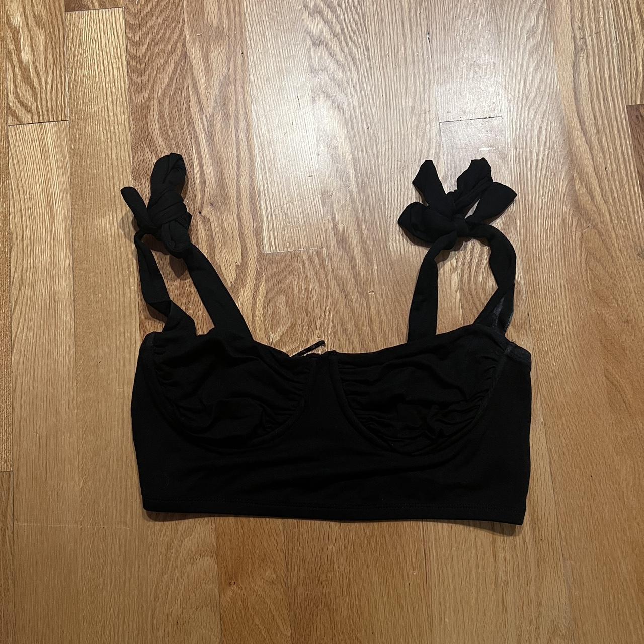 adika black corset style top size: medium worn: a... - Depop