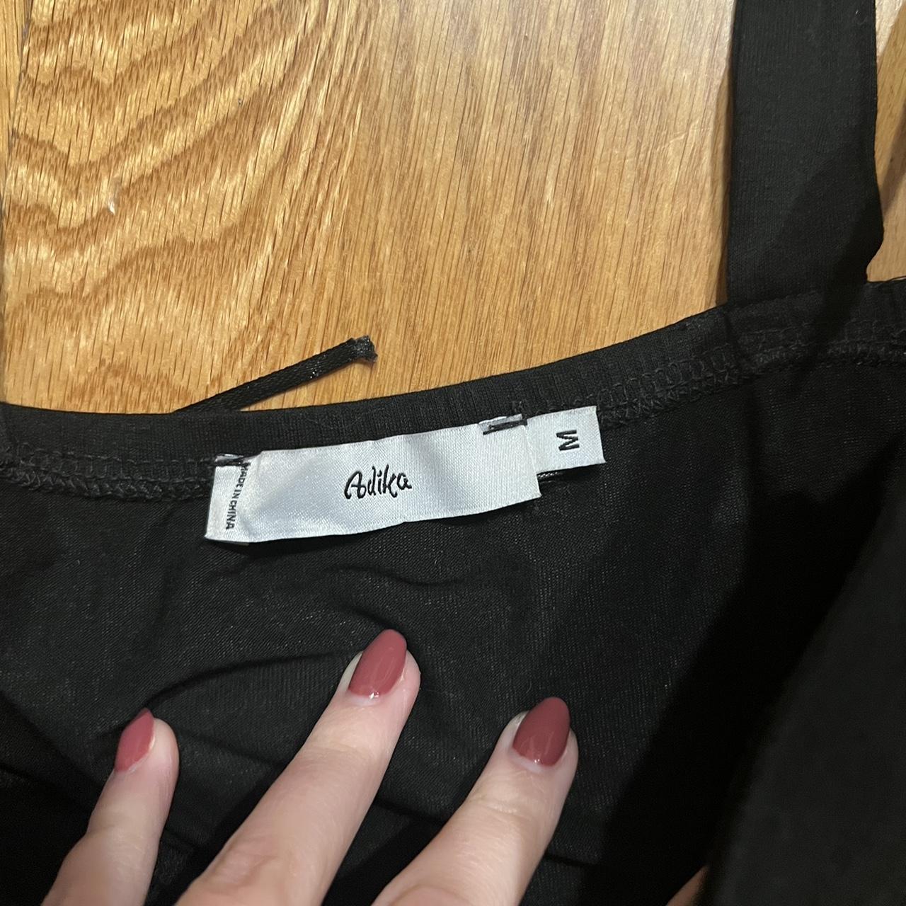 adika black corset style top size: medium worn: a... - Depop