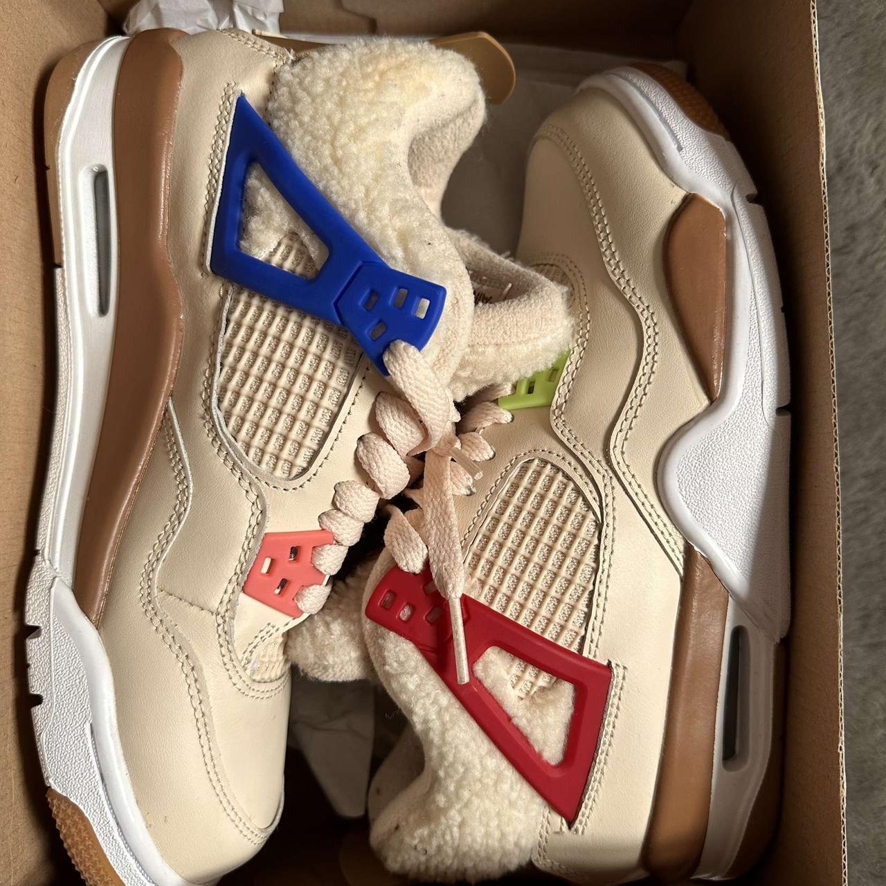 Jordan Tan and Cream Trainers | Depop