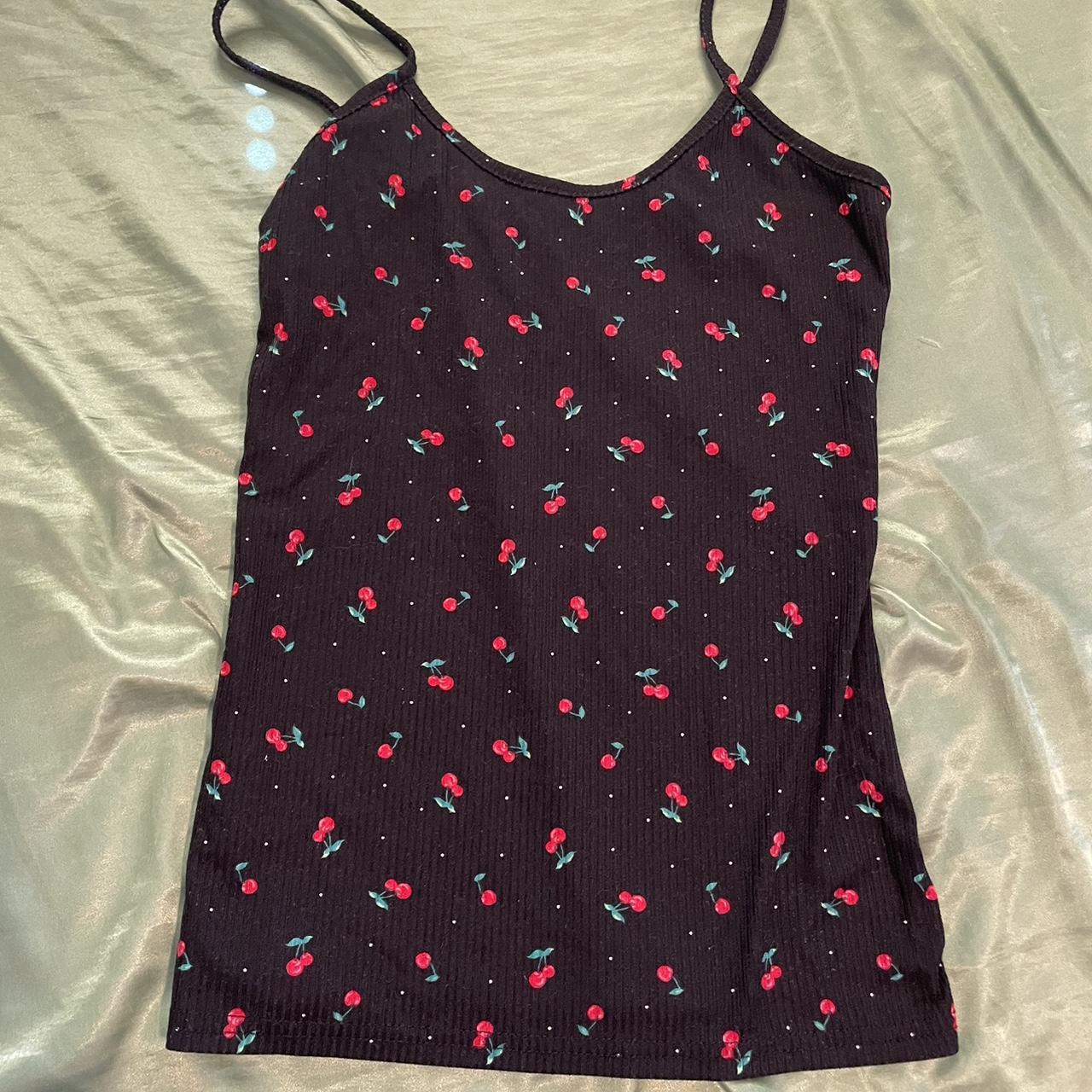 Cute Cherry Tank Top Size small #tank #tanktop... - Depop