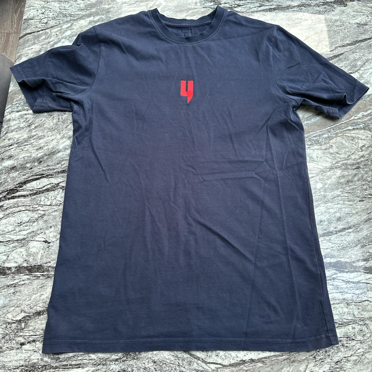 Yelir world navy T-shirt Size medium Worn No rips... - Depop