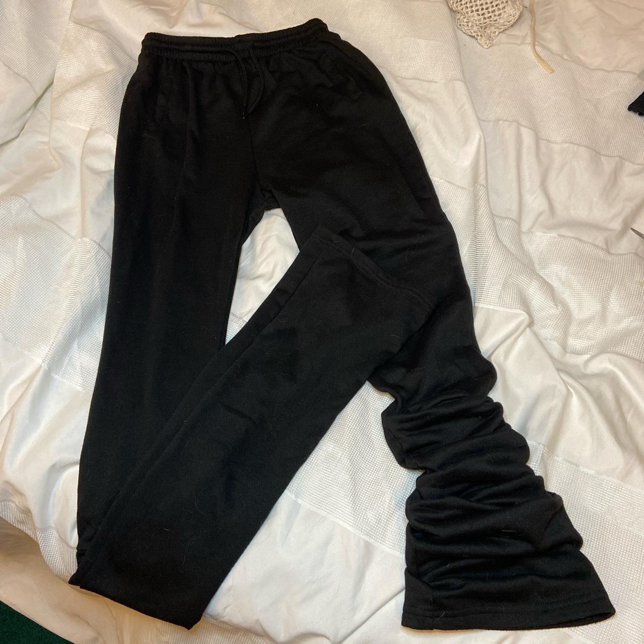 STACKED SWEATPANTS IN GOOD CONDITION LOOK GOOD WITH... - Depop