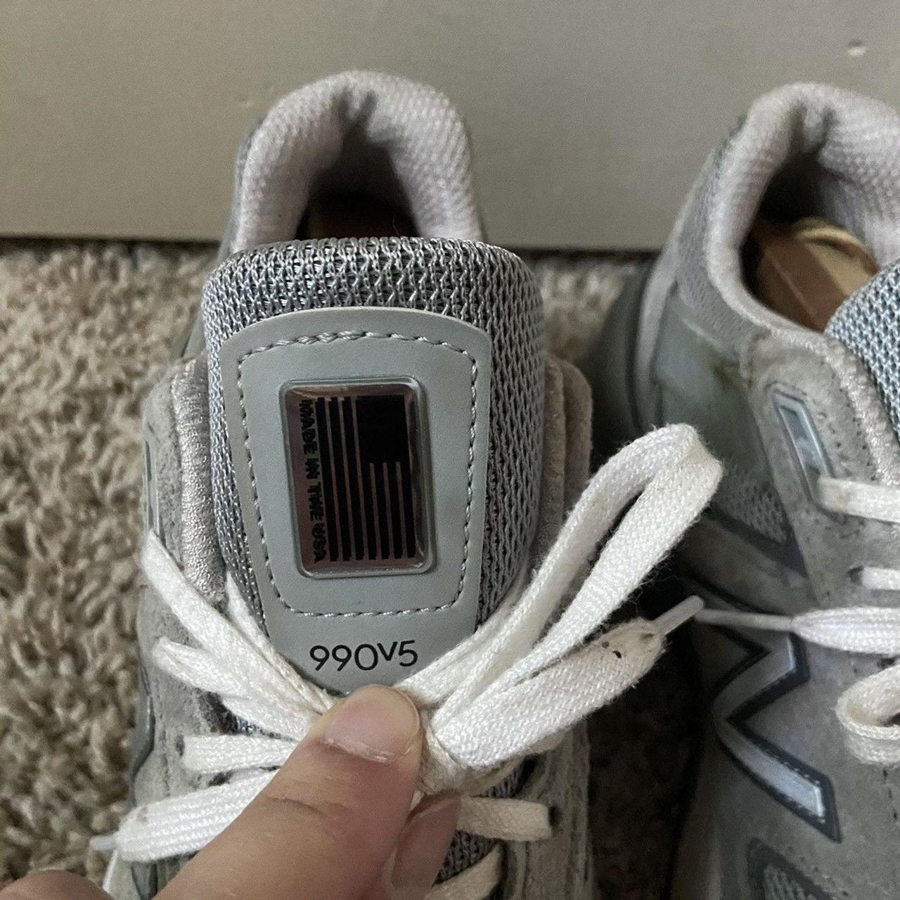 New Balance 990v5 Grey Suede Running Shoes Made in... - Depop