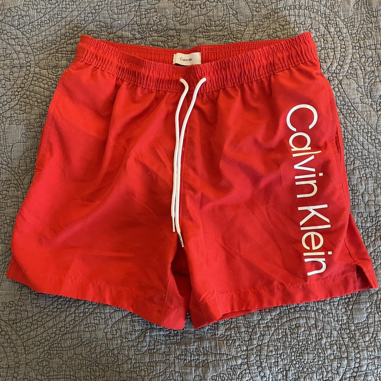 Calvin Klein Red Swimming Shorts - brand new but... | Depop
