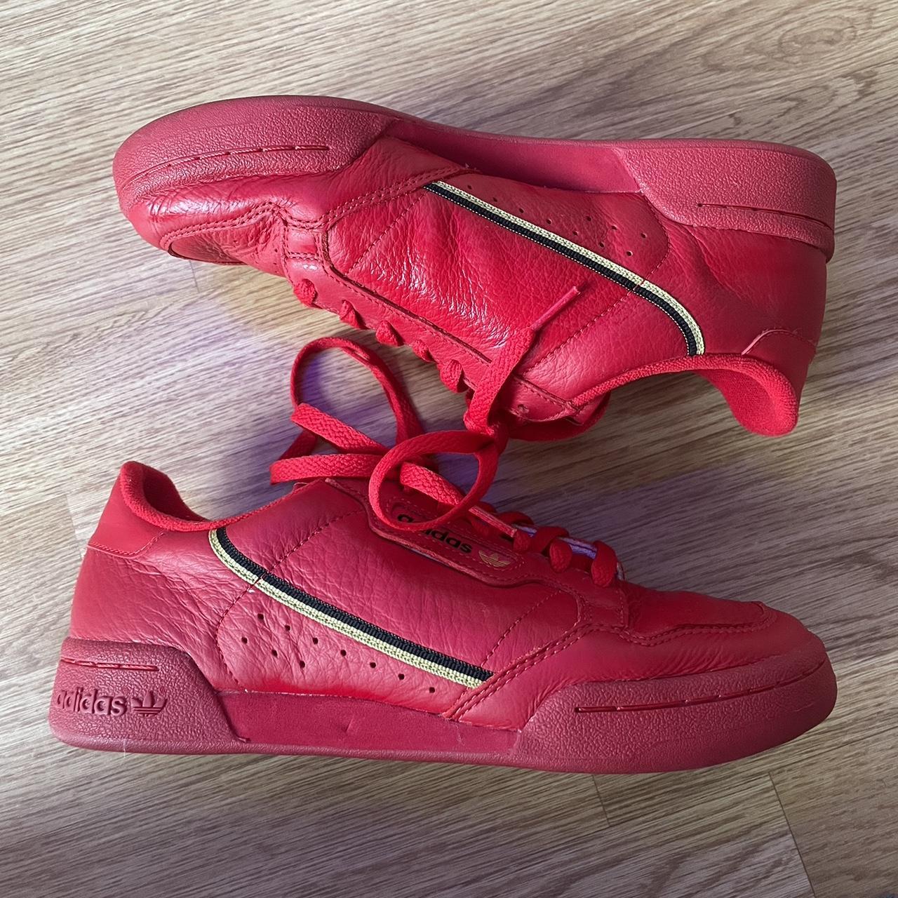 Adidas Women's Red Trainers | Depop