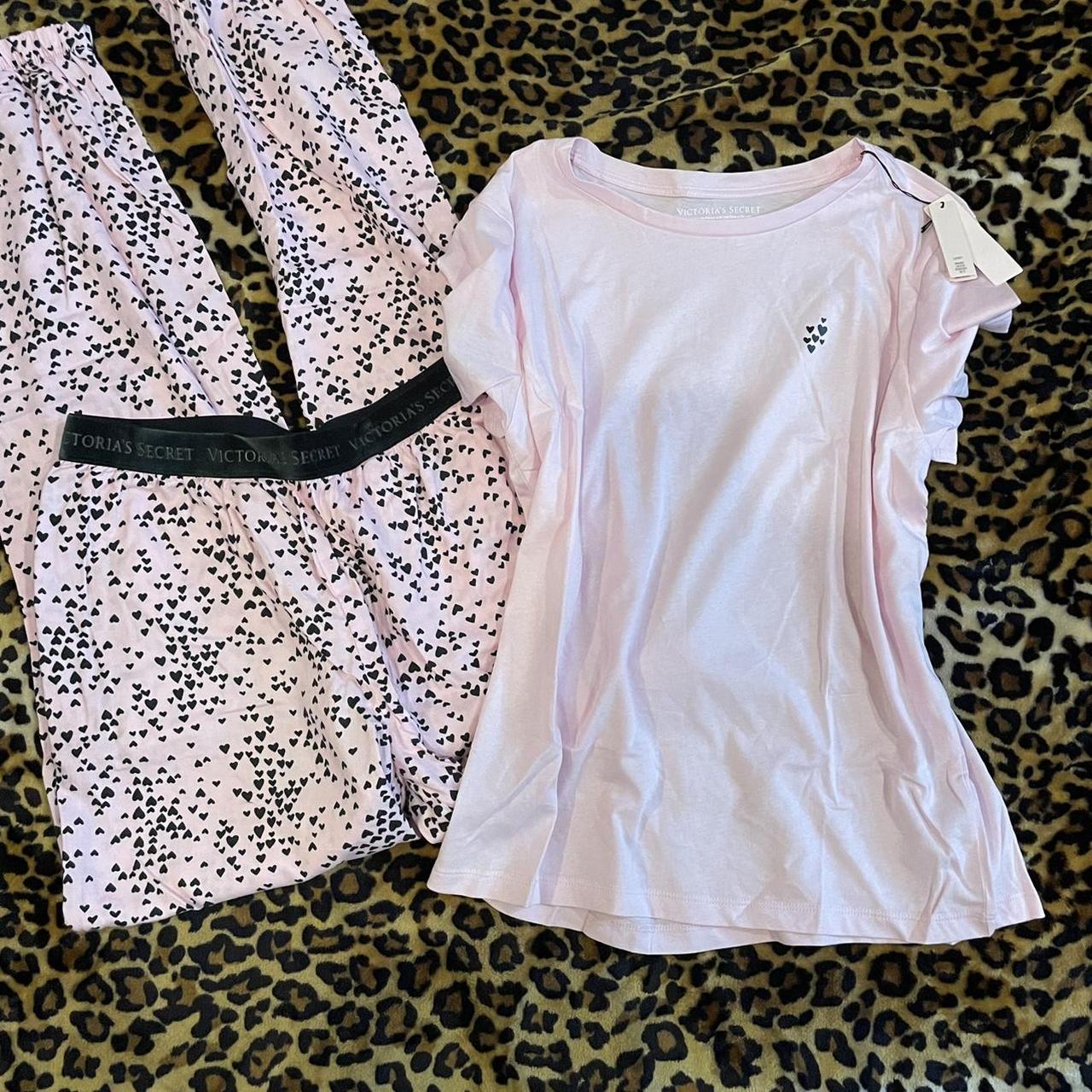 NEW victoria’s secret pink heart pajama... - Depop