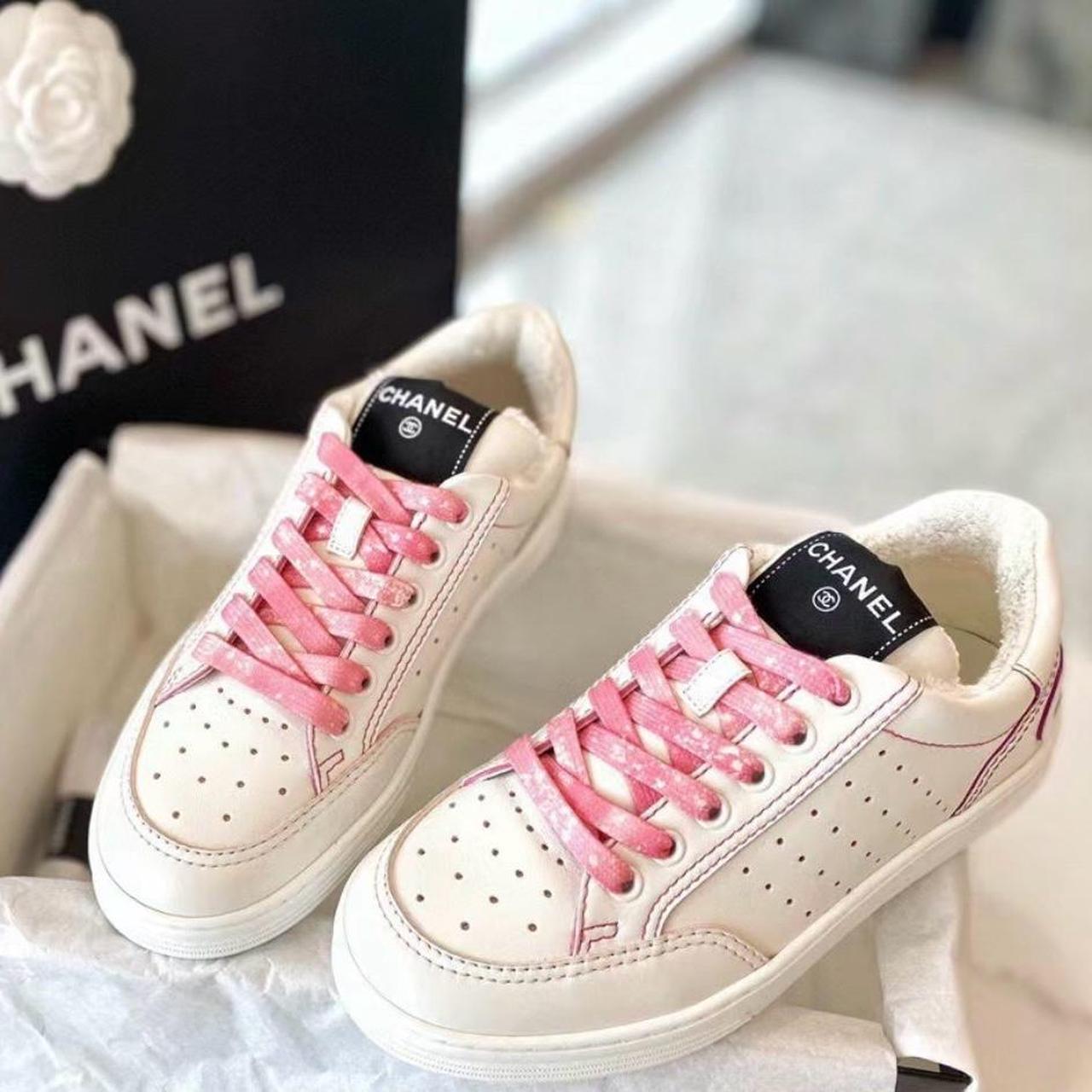 Chanel sneakers Pink panda Chanel trainers Condition... - Depop