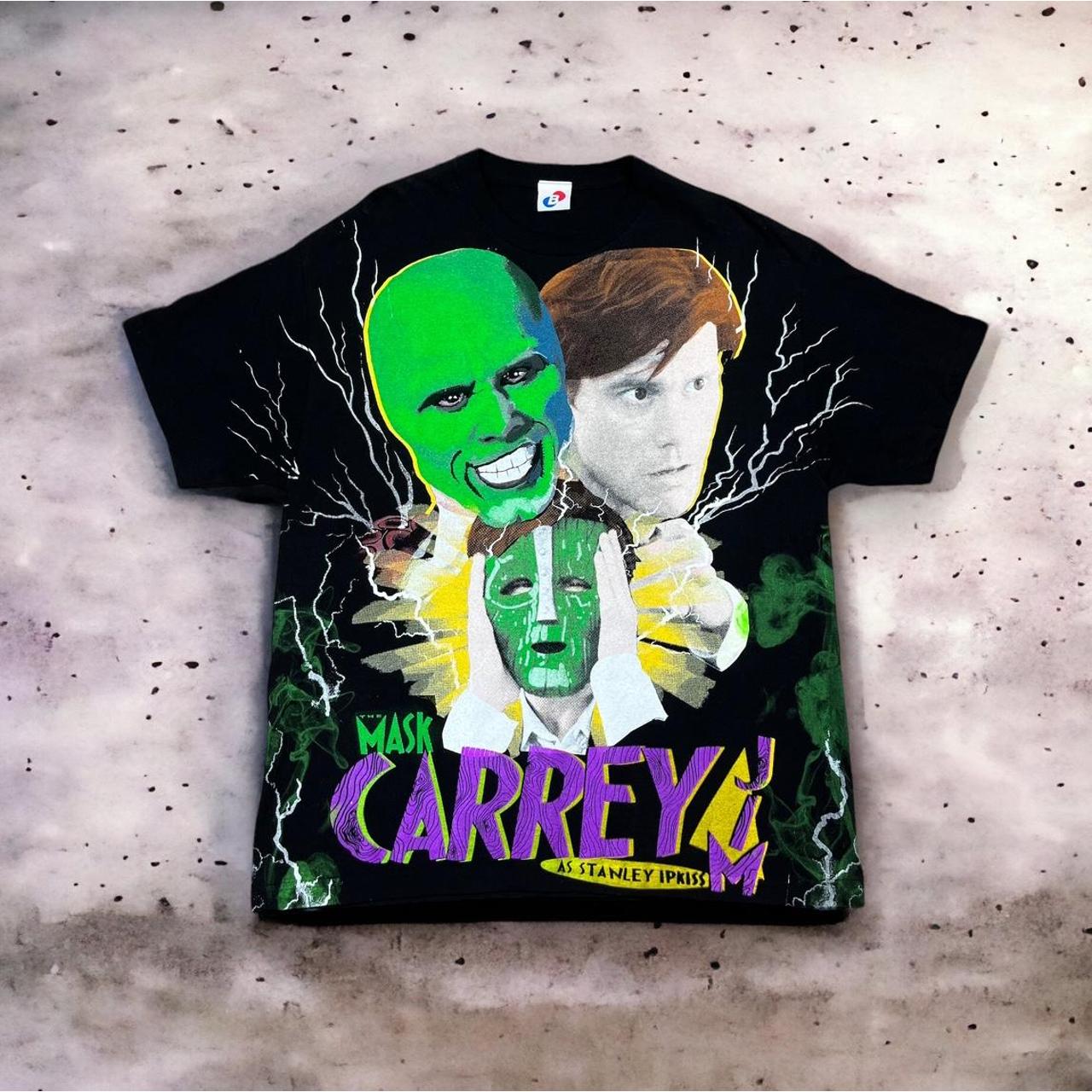 🎭 The Mask t shirt By backstock co Hand... - Depop