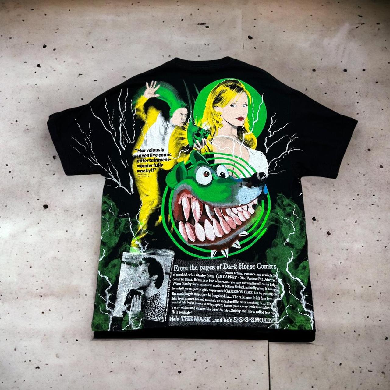 🎭 The Mask t shirt By backstock co Hand... - Depop