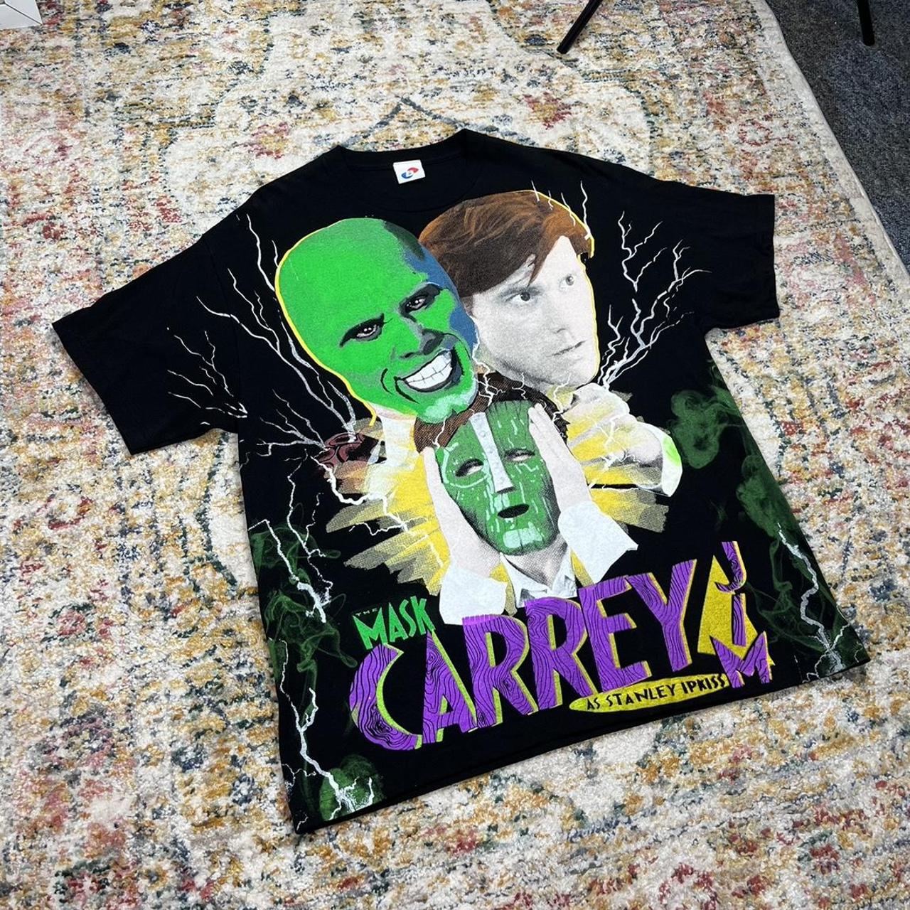 🎭 The Mask t shirt By backstock co Hand... - Depop