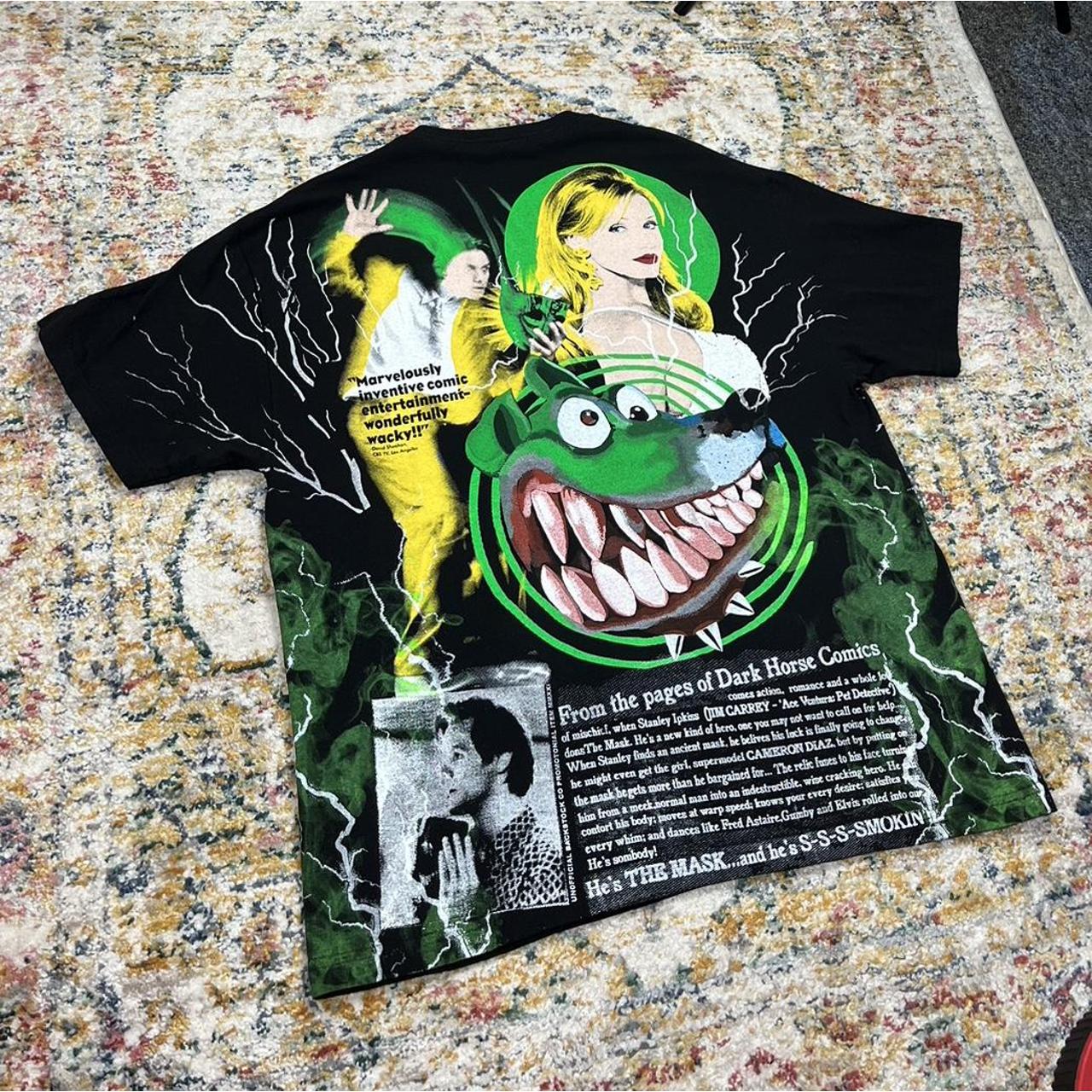 🎭 The Mask t shirt By backstock co Hand... - Depop