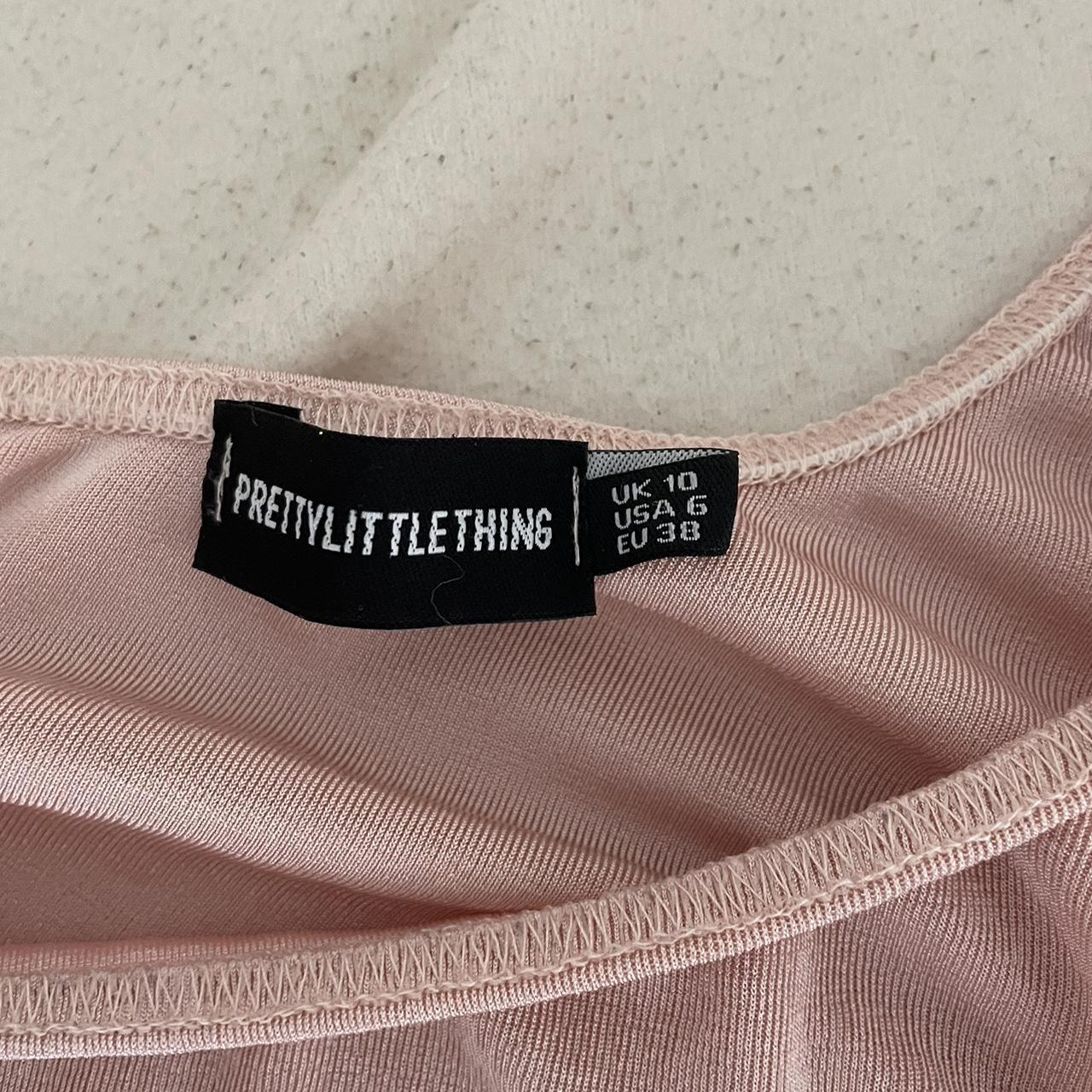 Pretty Little Thing bodysuit Size 10 Baby pink One... - Depop