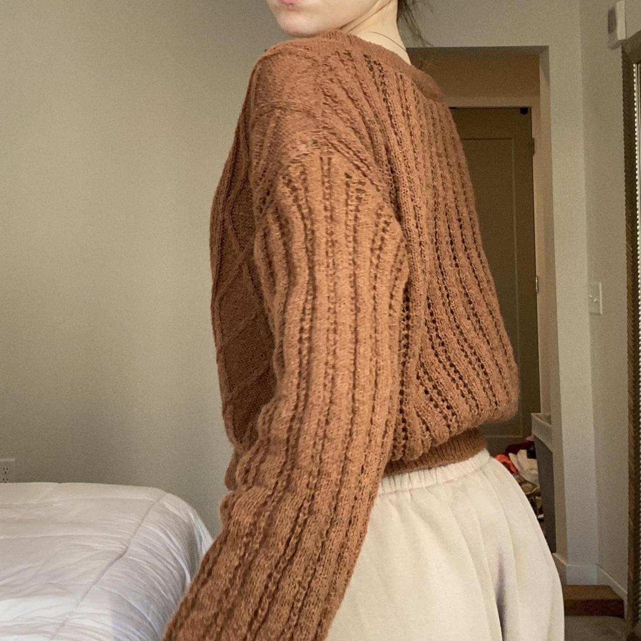 Super cute knitted chocolate brown cardigan! It’s... - Depop