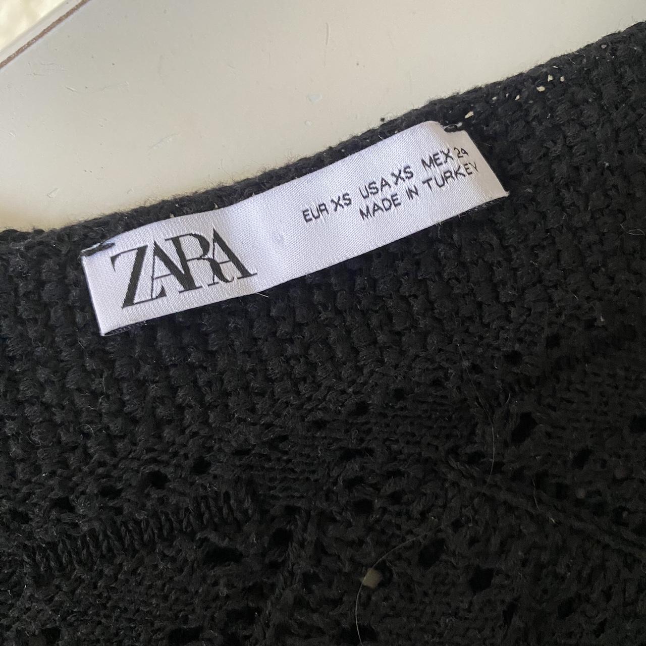 most beaut zara crotchet crop top, size extra small,... - Depop
