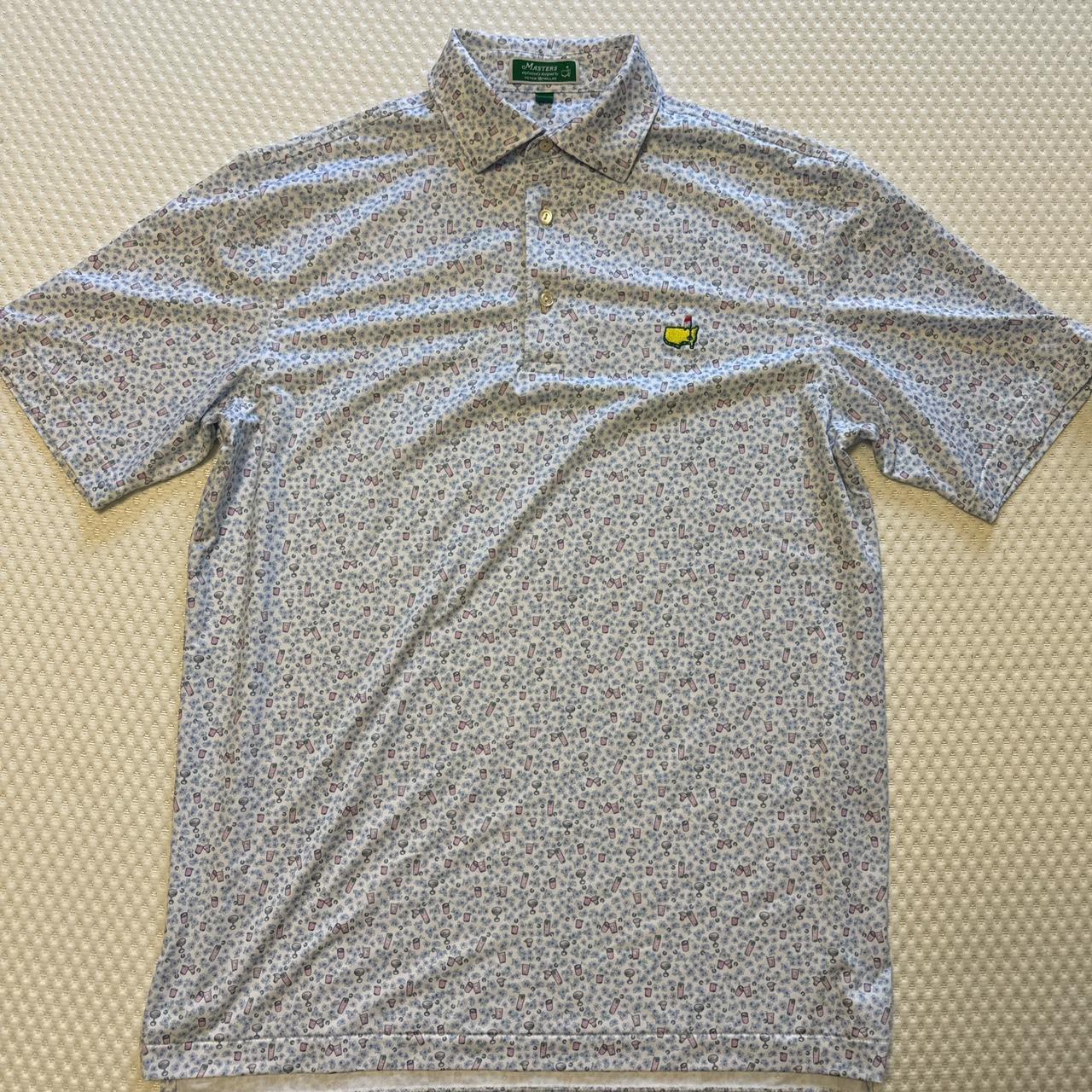 Masters Peter Millar Tech Drinks and Flowers Pattern... | Depop