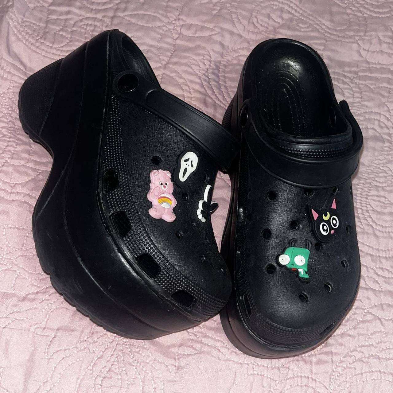 super chunky platform goth crocs🖤 (not crocs brand!)... - Depop