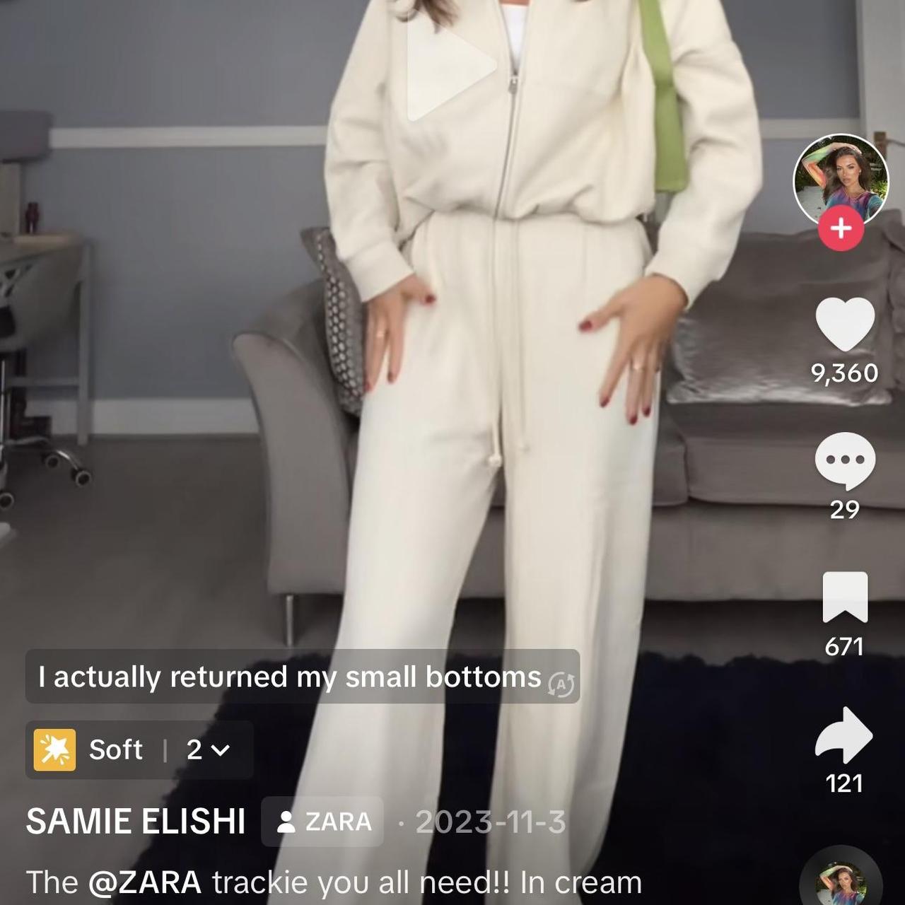 Zara cream tie trackers / never worn / so... - Depop