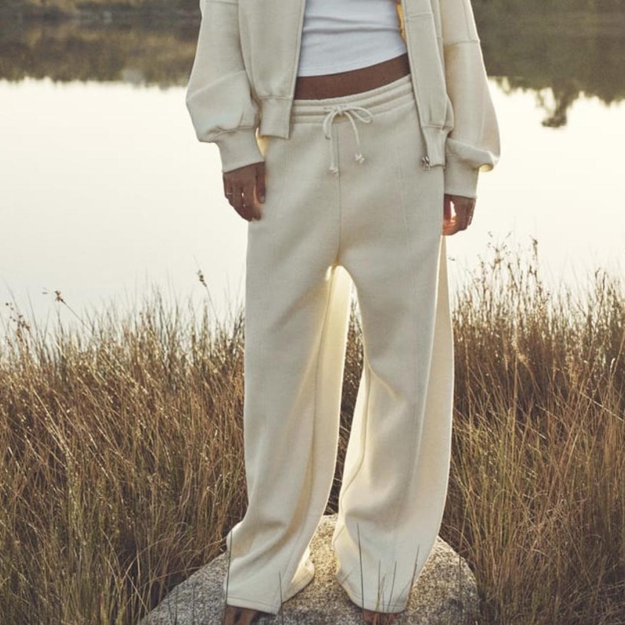 Zara cream tie trackers / never worn / so... - Depop