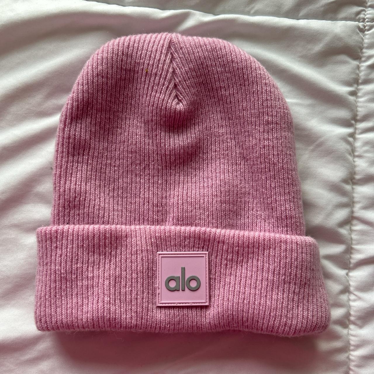 Pink Alo Yoga Beanie - Depop