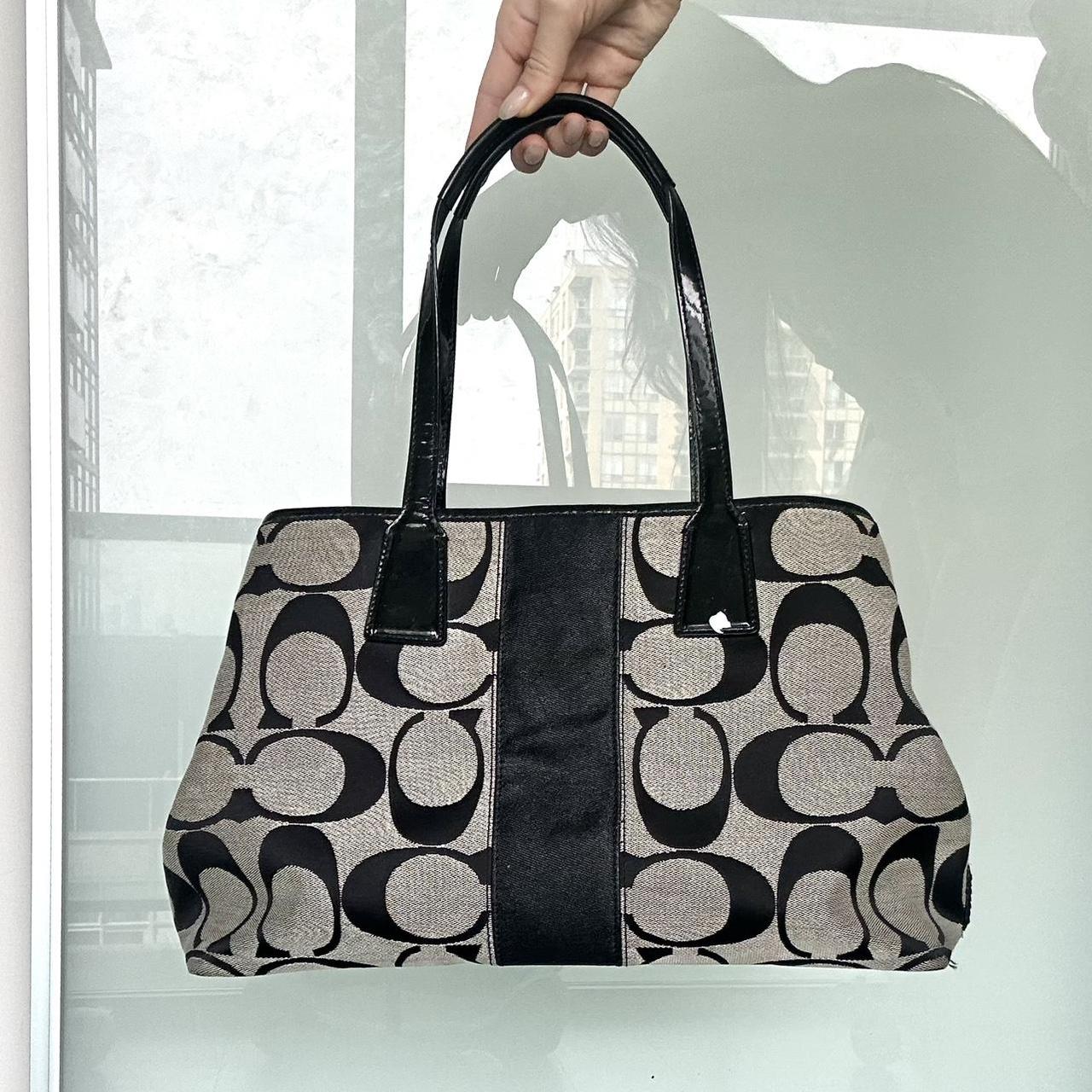 Oversized Coach Black Purse Size: OS Measurements... - Depop