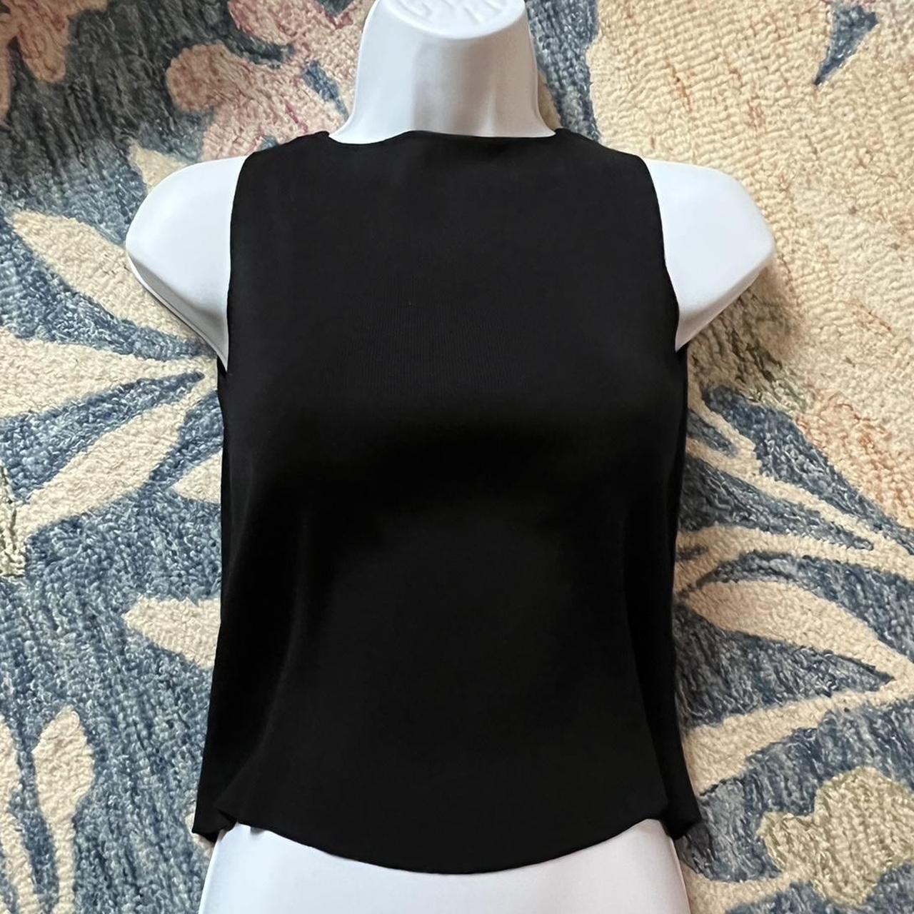 Vintage high neck black stretchy tank top By J.A.C :) - Depop