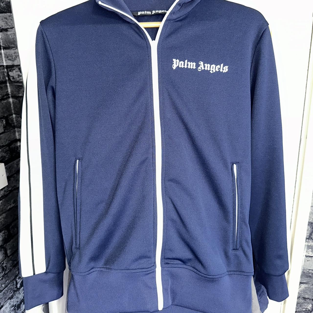 Palm Angels Jacket Blue Mint Condition - Depop