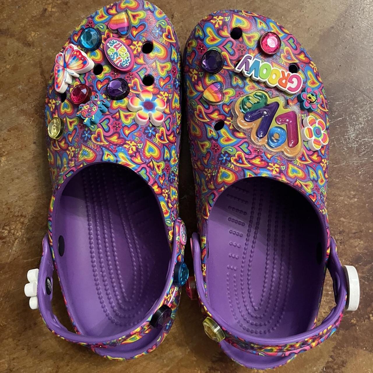 Lisa Frank Crocs, Women’s size 9! Worn a handful of... - Depop