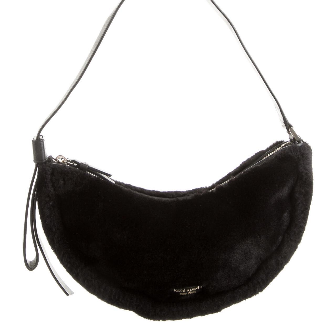 kate spade faux fur baguette shoulder bag • retails... - Depop