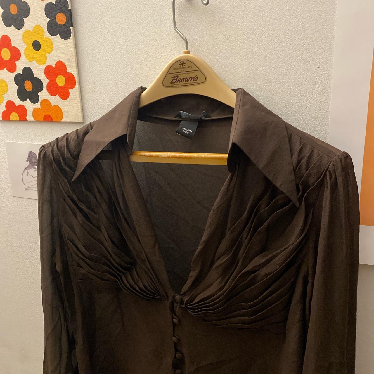 Moda International Women's Brown Blouse | Depop