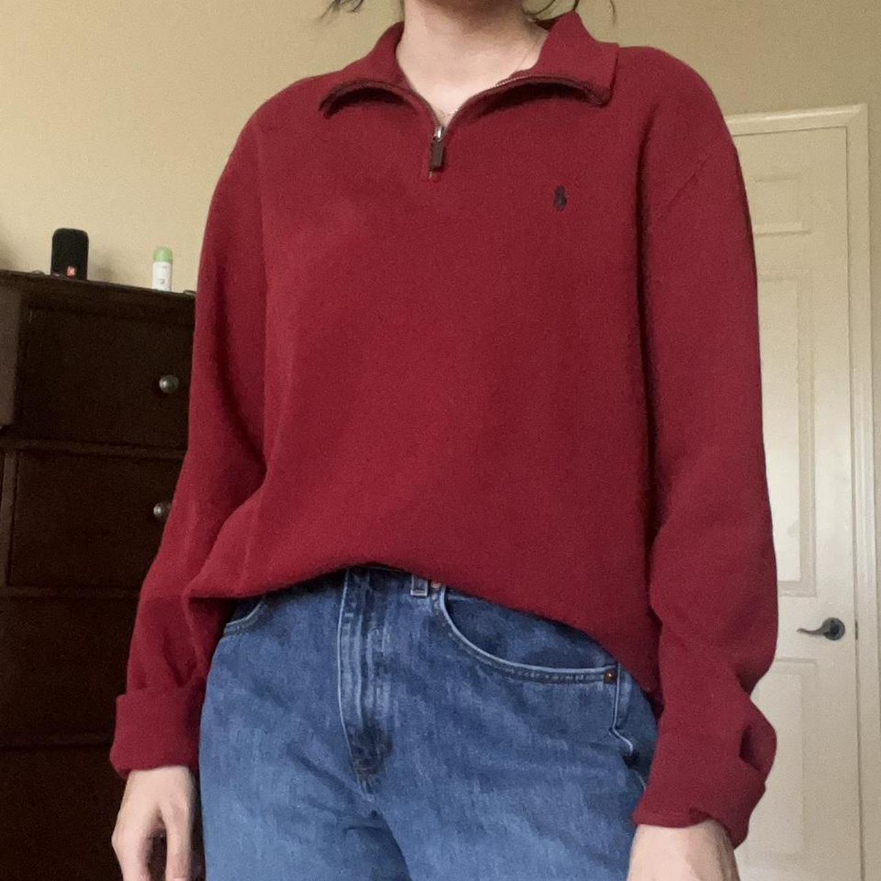 Polo Ralph Lauren Red Sweater. Size men’s large and... - Depop