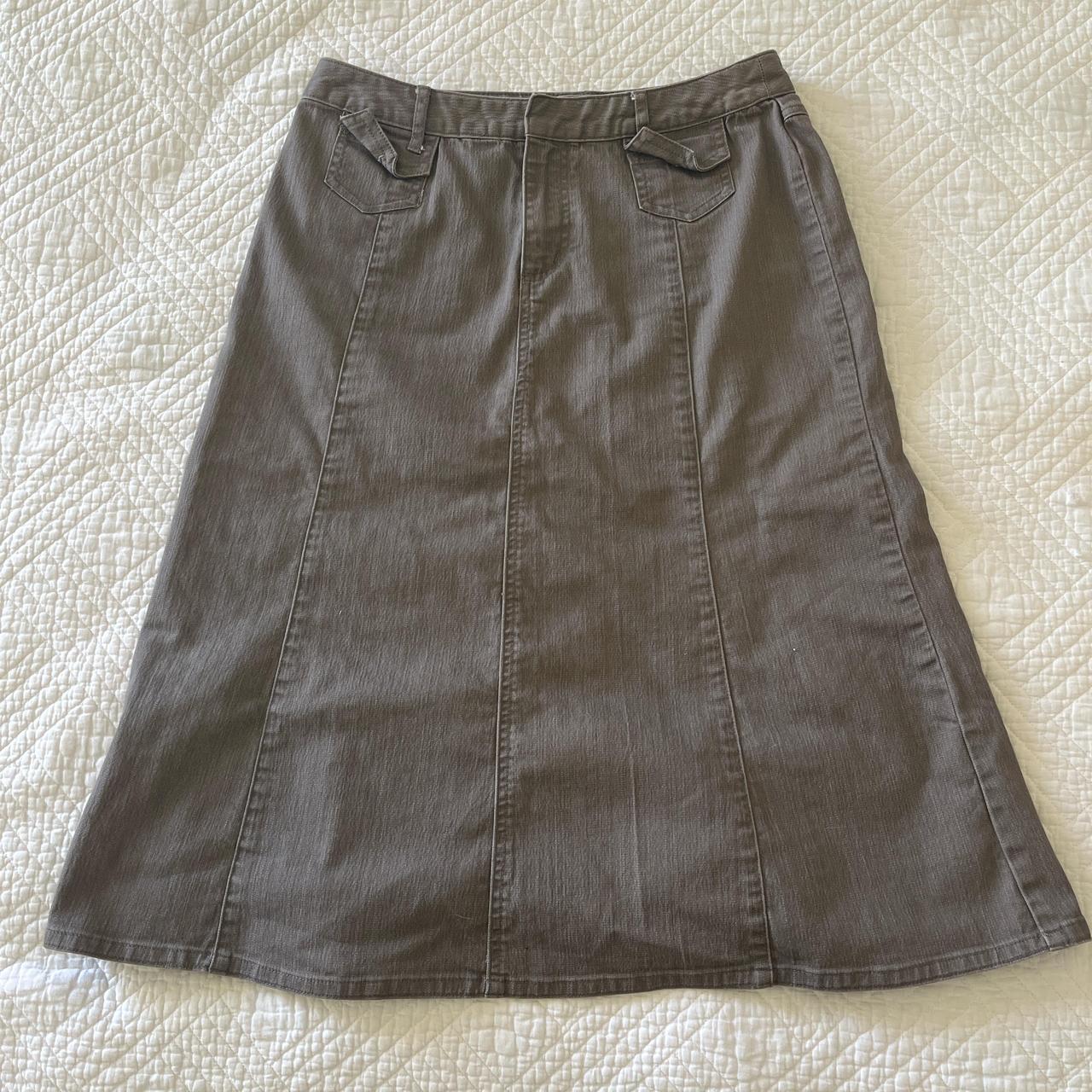 Vintage Christopher & Banks denim skirt. Beautiful... - Depop