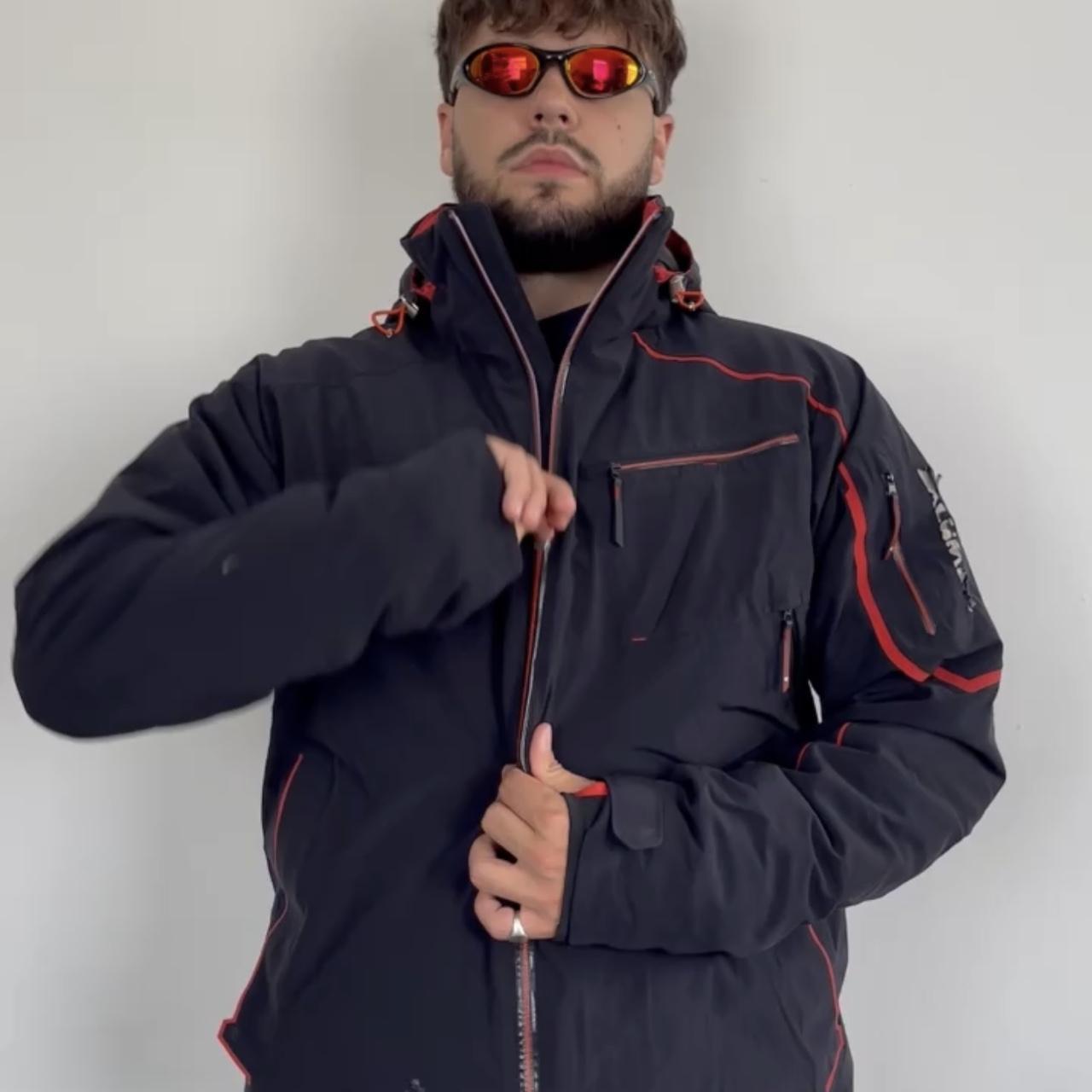 Salomon Technical Recco Jacket Black & Red Size... - Depop