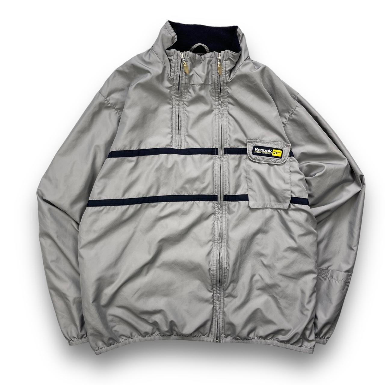 Vintage 2000 s Reebok Dual Zip Jacket Grey Navy