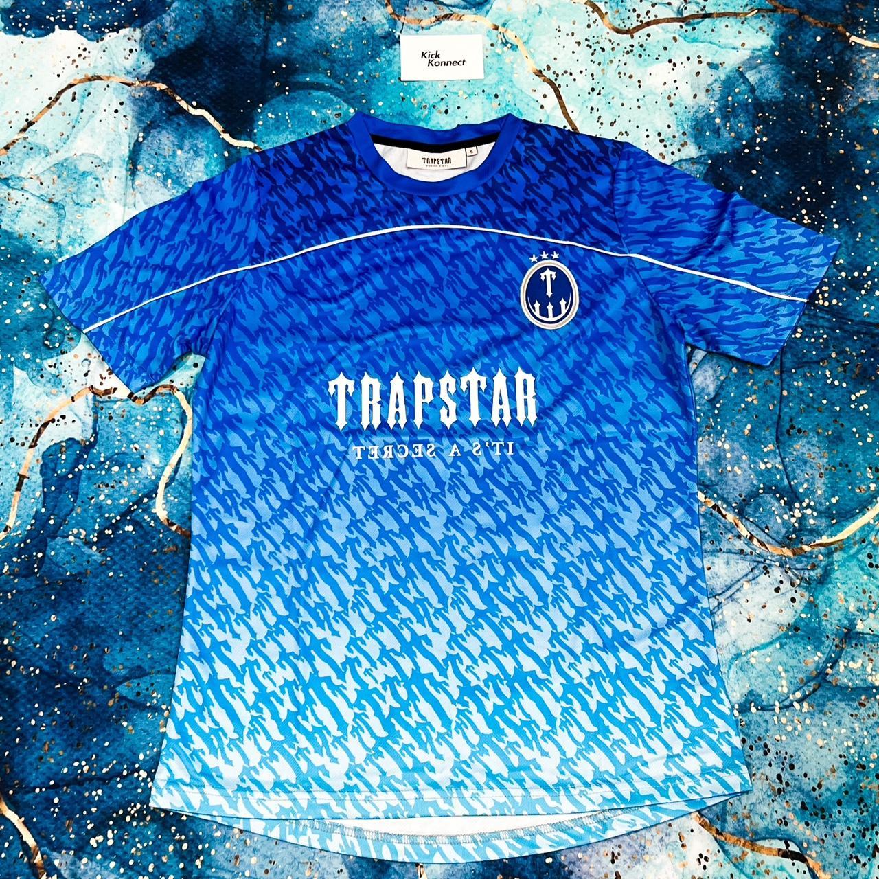 MENS TRAPSTAR IRONGATE JERSEY BLUE GRADIENT 🥶 MILAN... - Depop