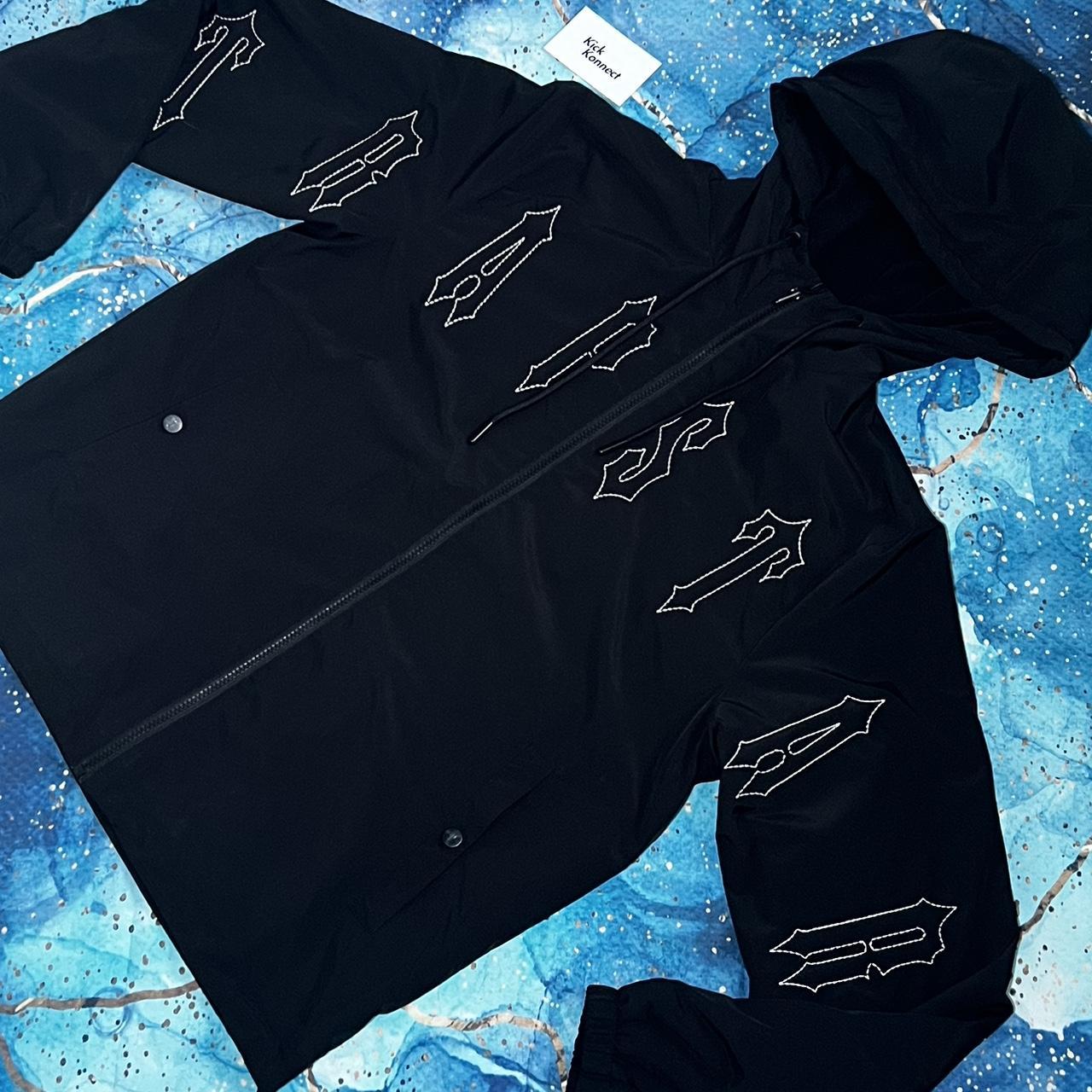 TRAPSTAR IRONGATE QUILTED WINDBREAKER BLACK BRAND... - Depop