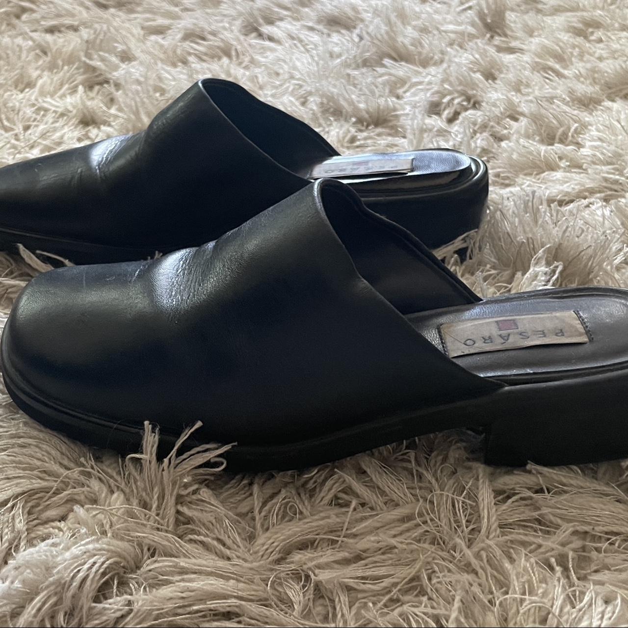 90S LEATHER SQUARE TOE MULES coolest mules Ever.... - Depop